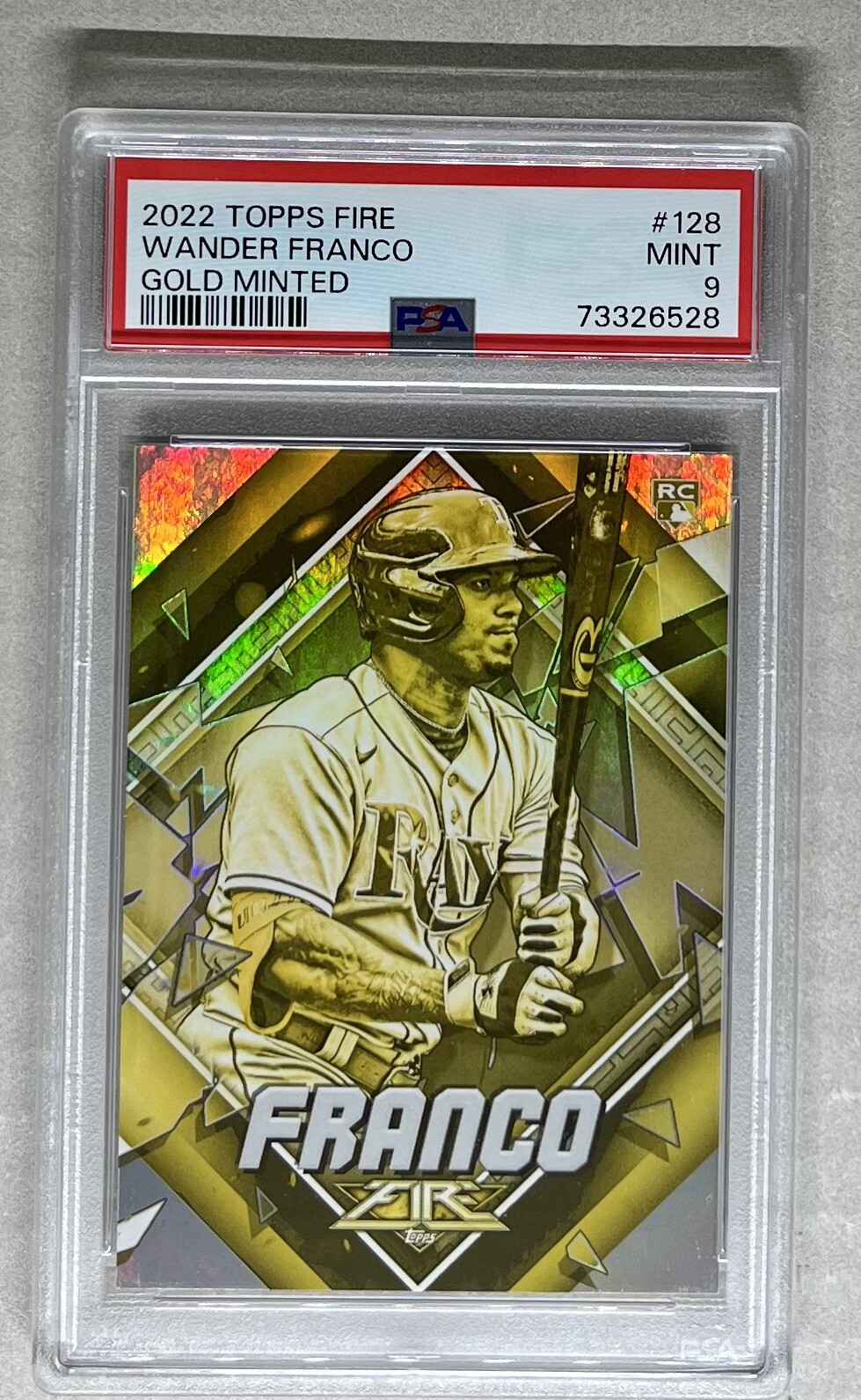 2022 Topps Fire - Gold Minted #128 Wander Franco (RC) for sale online ...