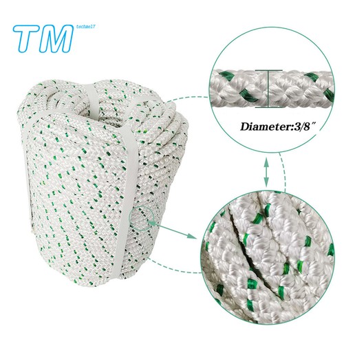 3/8" 200FT Double Braid Rope Polyester Arborist Rope Rigging Line ...