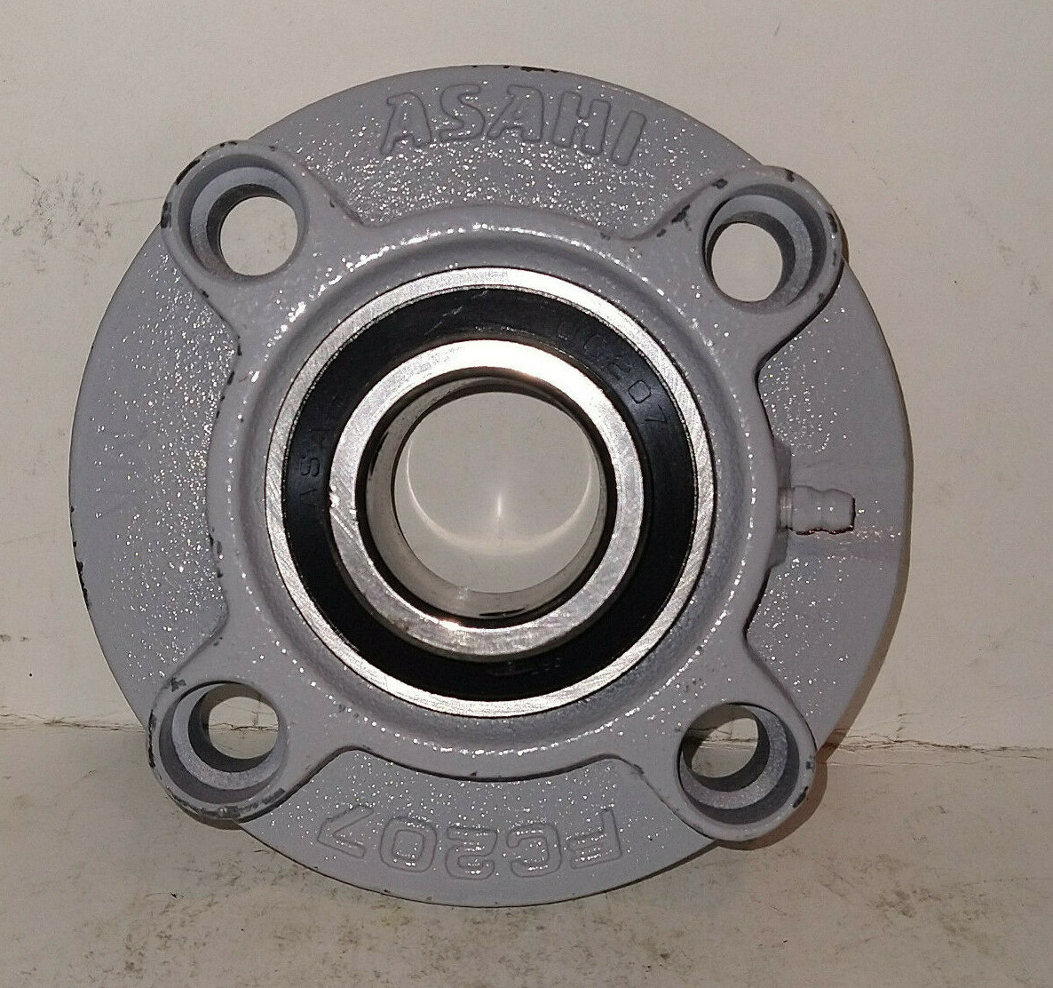 1 NEW ASAHI FC207 4-BOLT FLANGE w/ UC207 INSERT BEARING NNB ***MAKE ...
