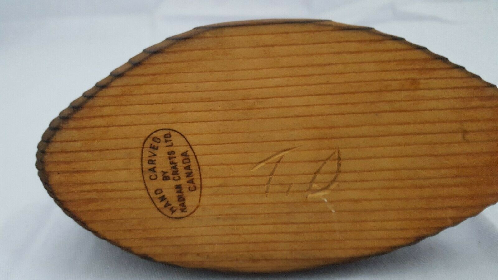 Rare Kadian Crafts Canada Hand Carved Wooden Duck Decoy Glass Eyes ...