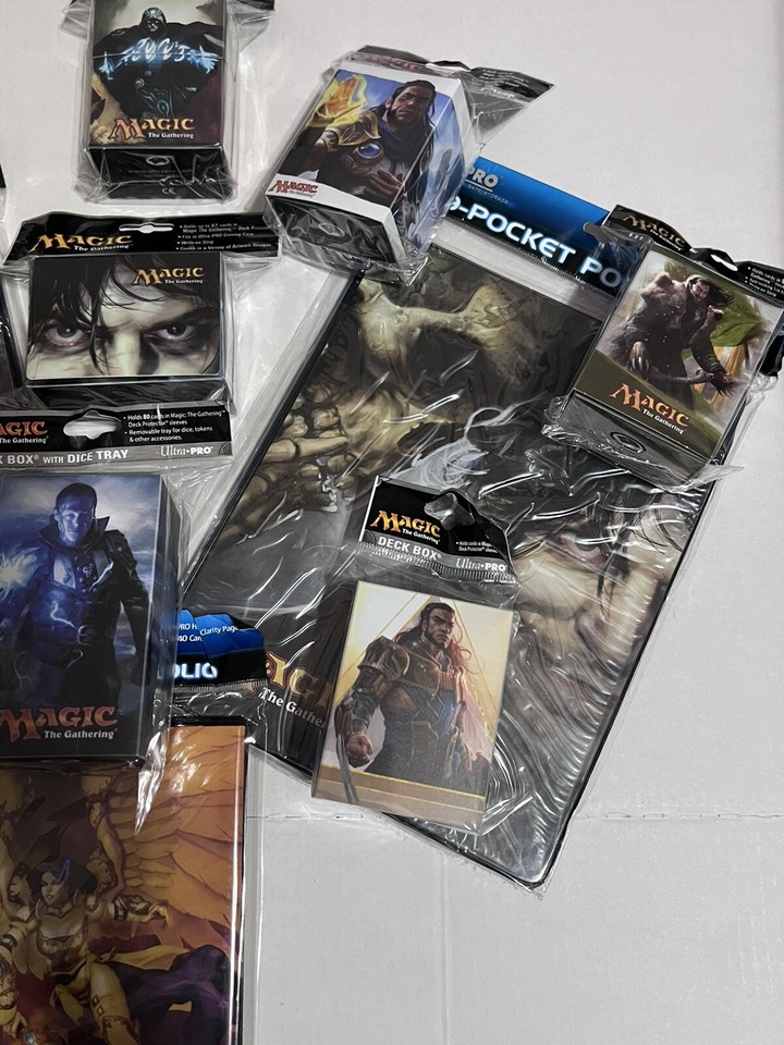 NEW RARE Magic The Gathering Lot Portfolio 3 Binders & 9 Deck Boxes TCG ...