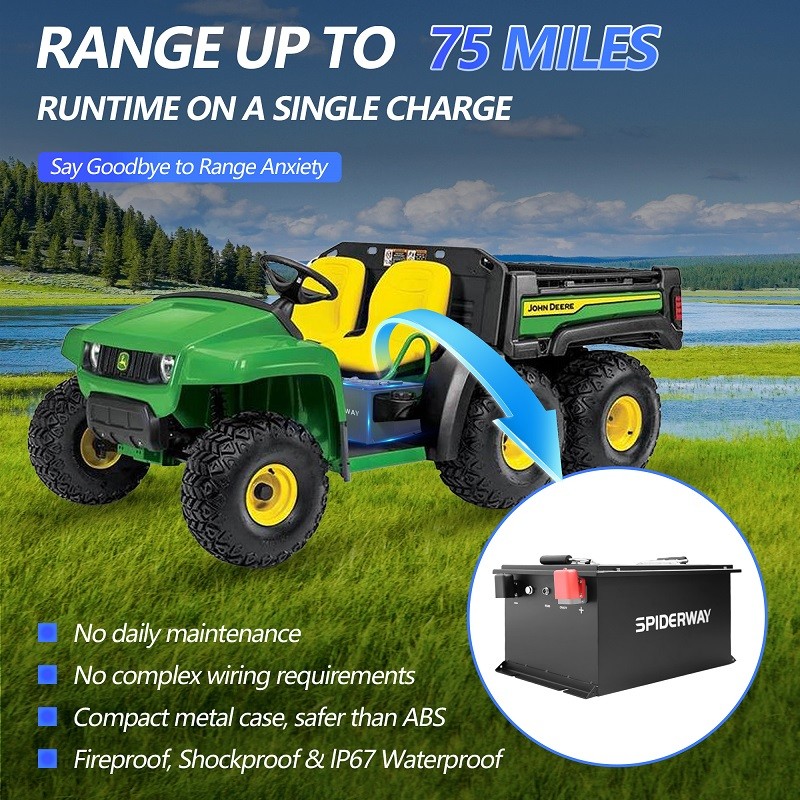 48V 150Ah LiFePO4 Lithium Battery for John Deere Electric Gator Utility ...