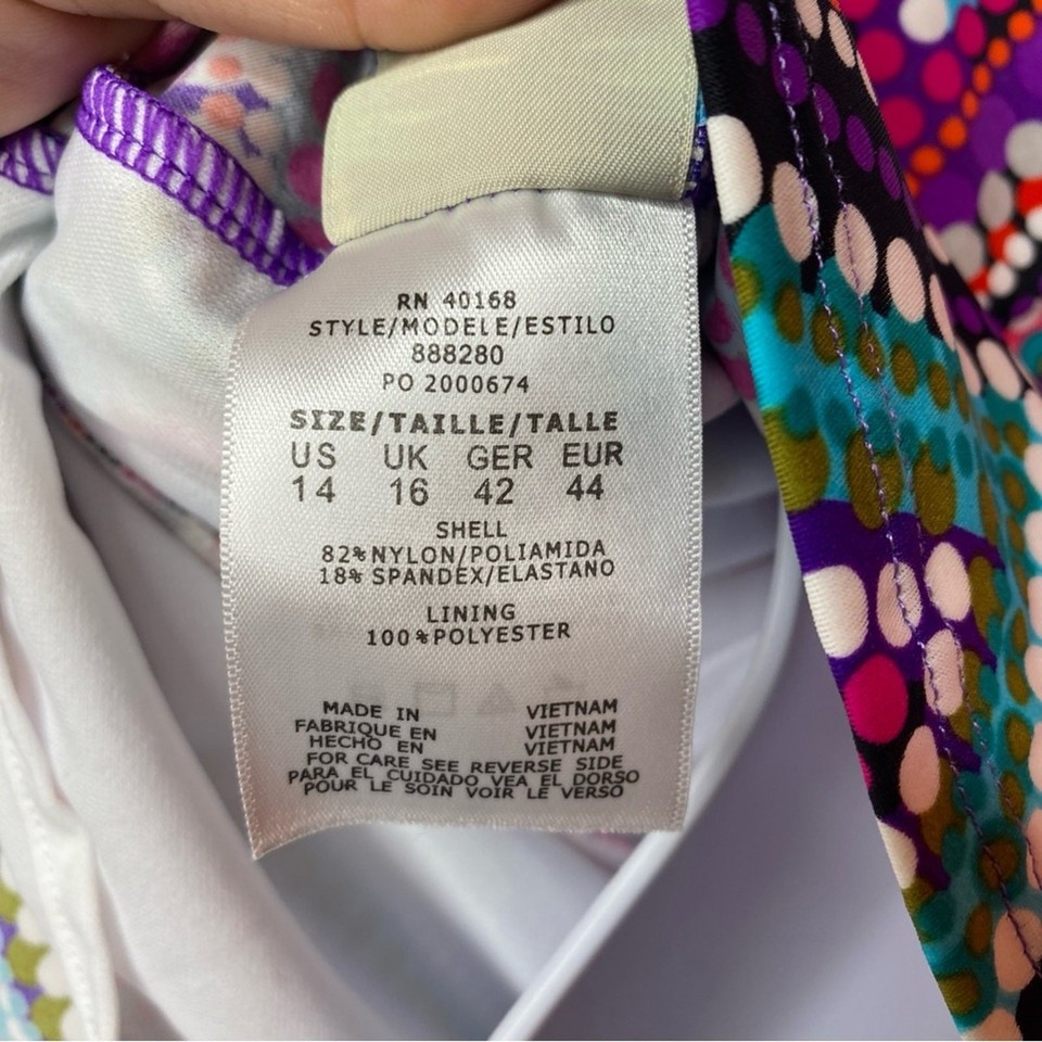 Caribbean Joe Halter Neck Tribal Print Tankini Swim Top with Ruffles | eBay