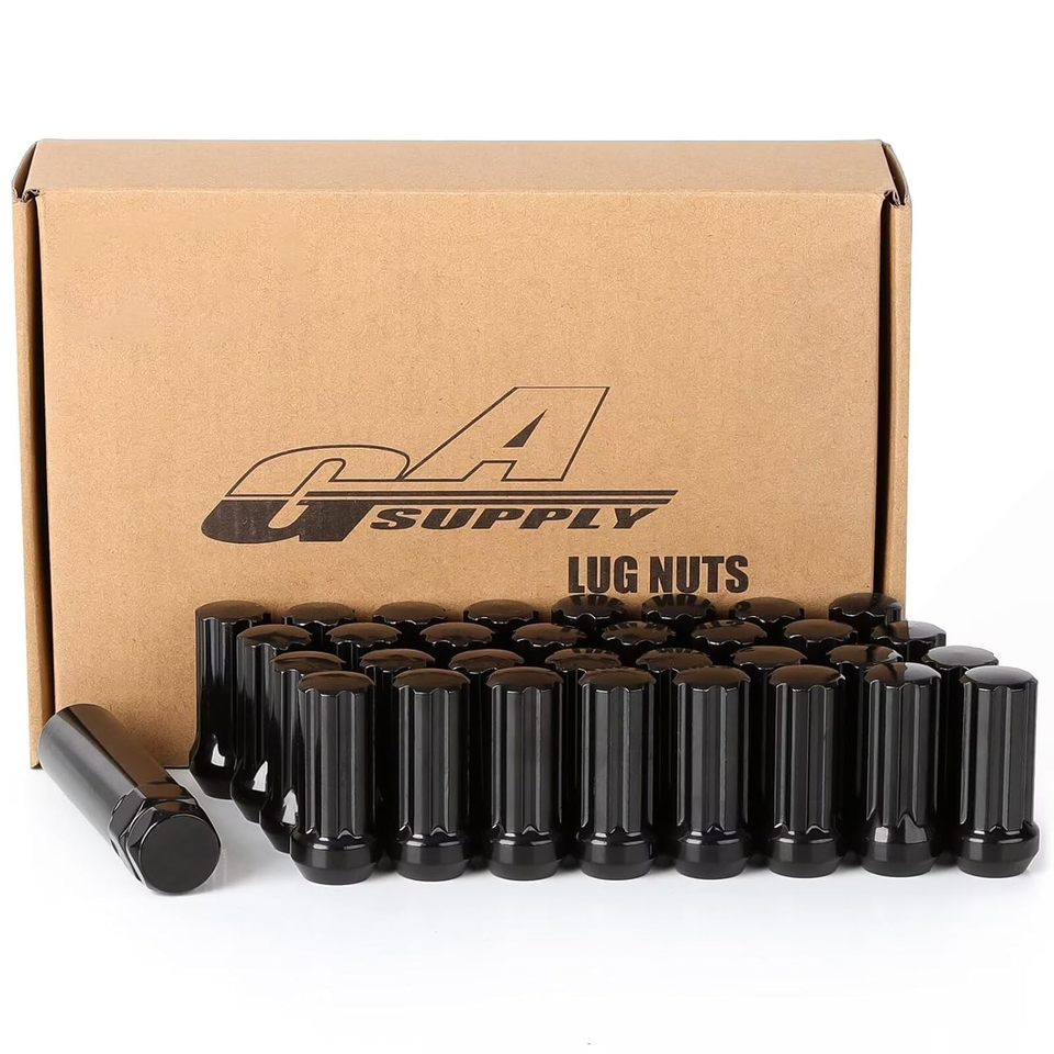 1/2 20 Lug Nuts Black Spline, Gasupply 1/2-20 Closed End Acorn Tuner ...