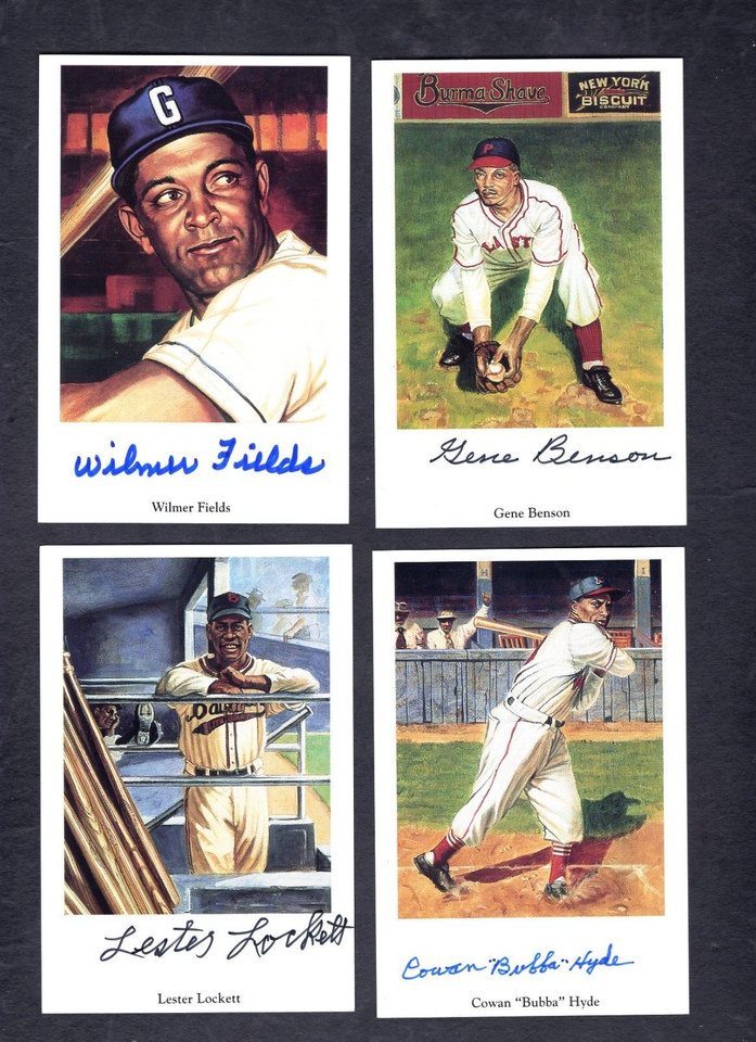 Signed Negro League Ron Lewis Photo Postcard Set Series One Autographed ...