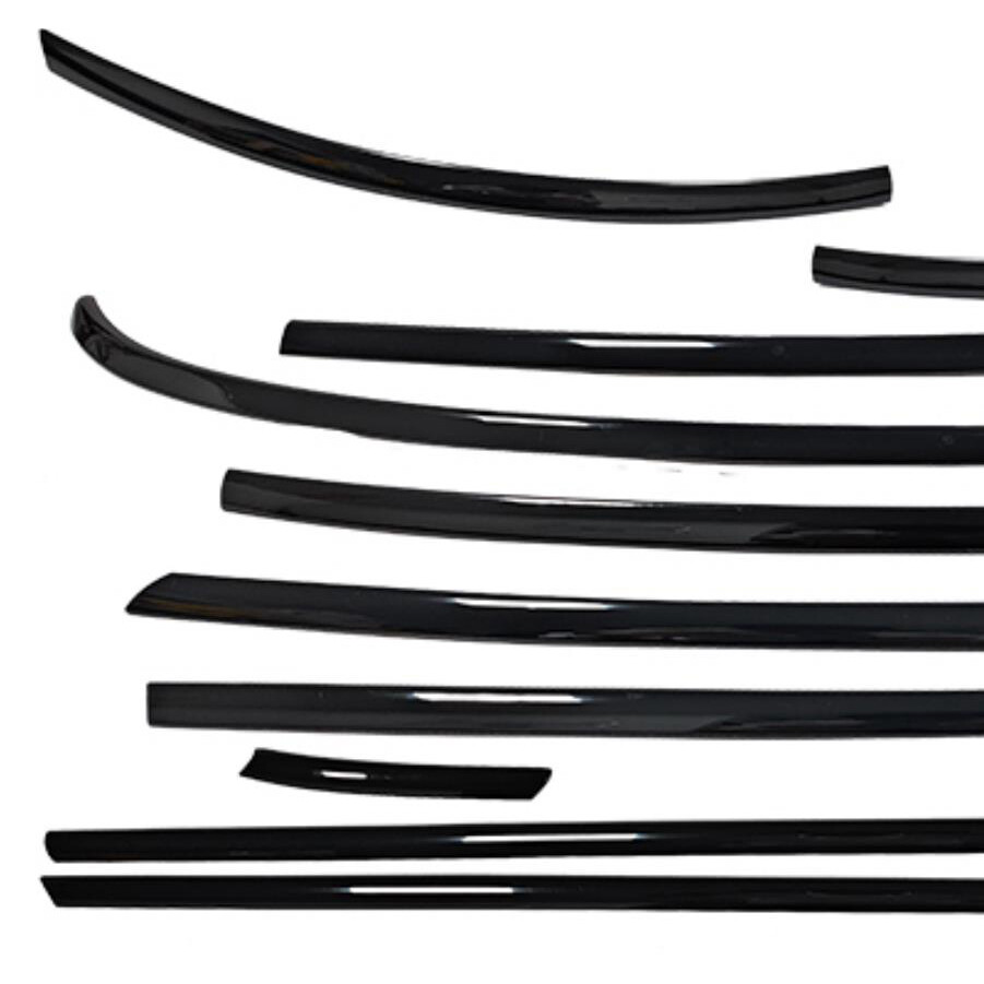 For MINI Cooper Coupe R58 Gloss Black Stainless Car Window Trim Strip ...