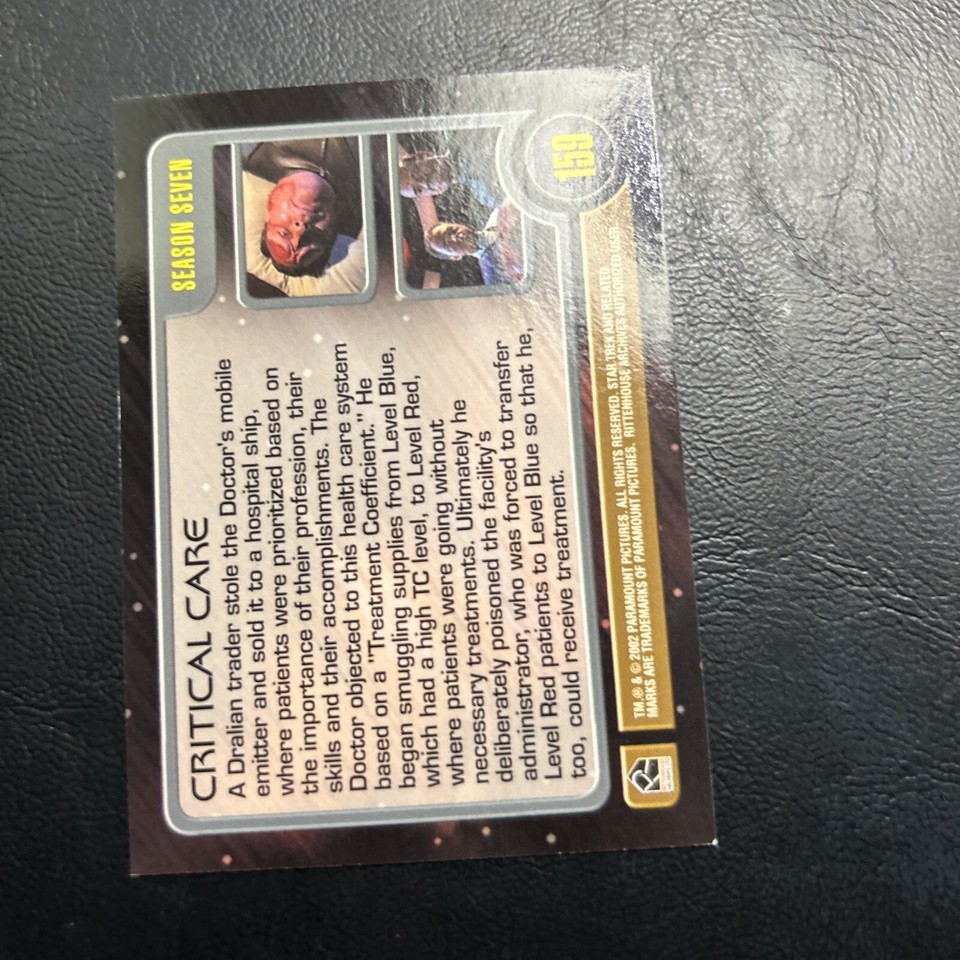 J101c The Complete Star Trek Voyager 2002 #159 Critical Care Janeway ...