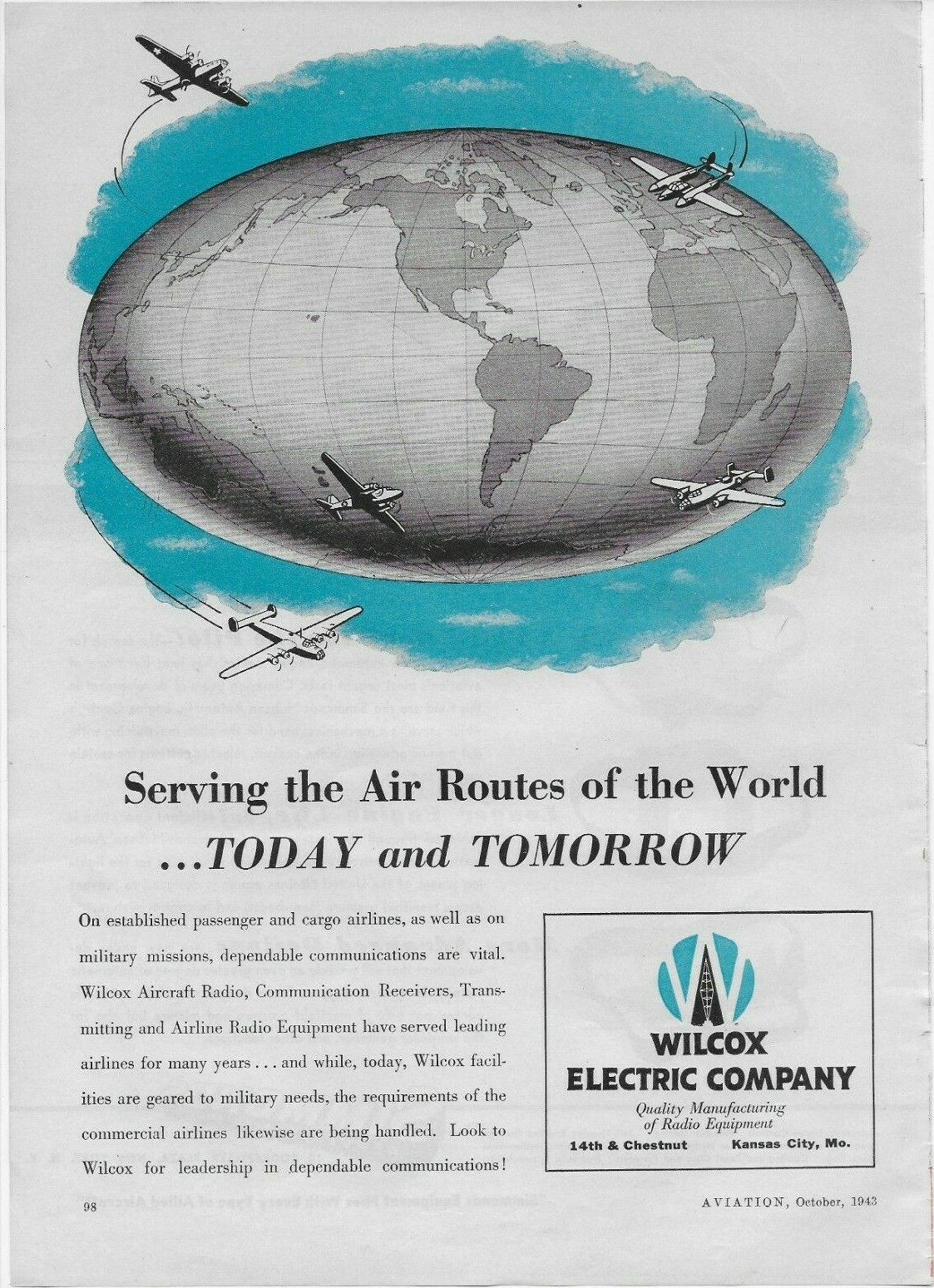1943 Wilcox Electric Company Aircraft Radio Plane Original Vintage Print Ad | eBay