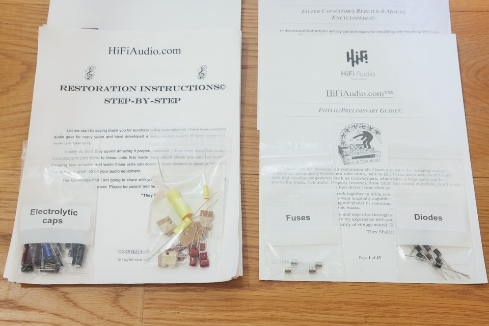 Knight T60 Restoration kit repair recap capacitor transistor rebuild ...