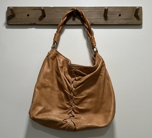 Botkier New York Tan Italian Leather Womens Large Bag Shoulder Purse ...