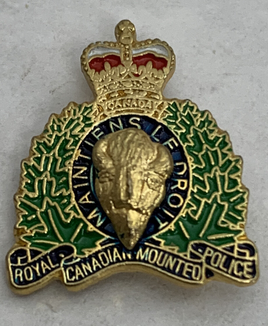 RCMP GRC Royal Canadian Mounted Police Green Crest Police Pin | eBay
