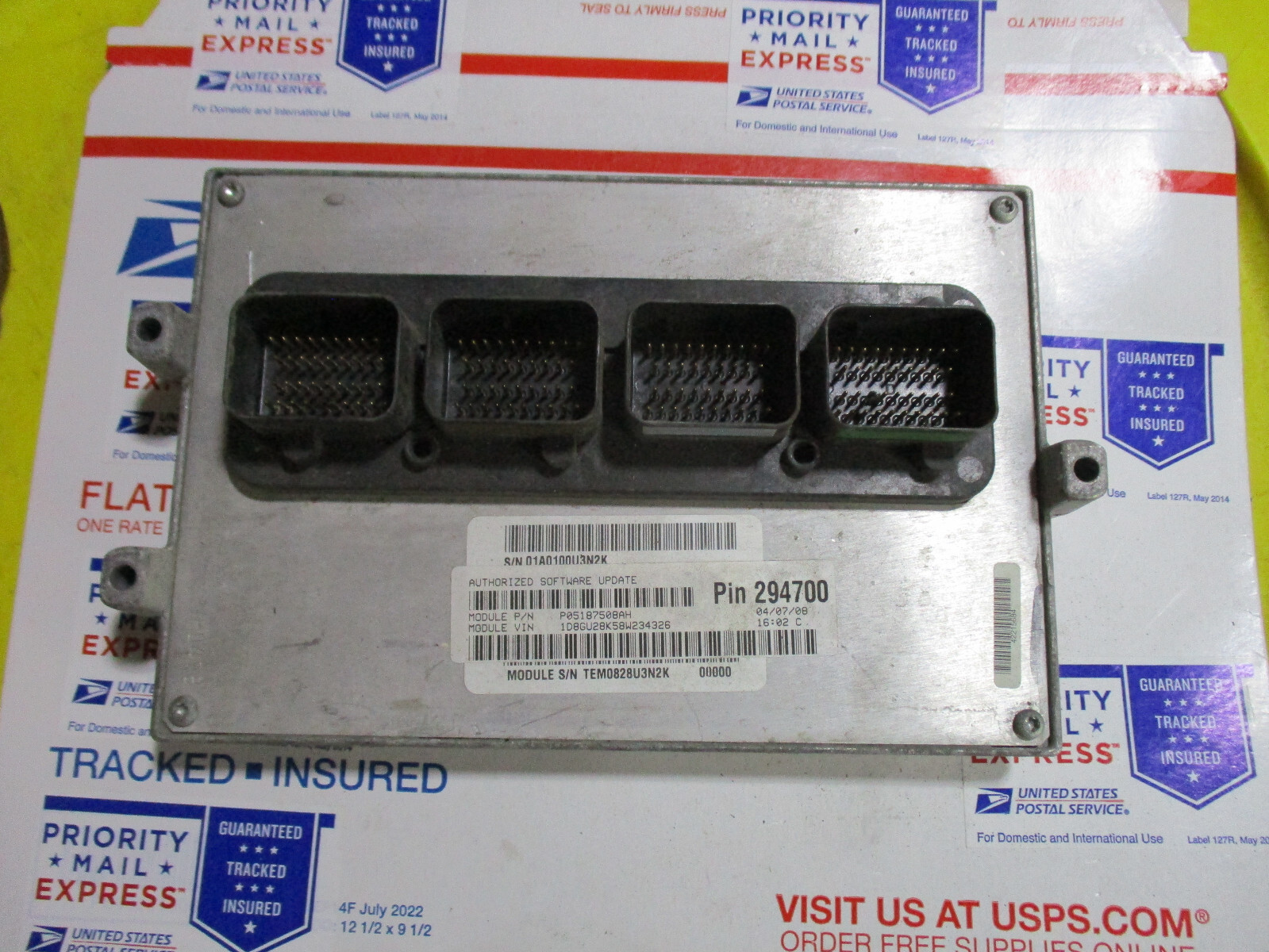 👁️👁️ 2008 NITRO ECM ENGINE CONTROL MODULE COMPUTER PCM ECU POWER UNIT 3 ...