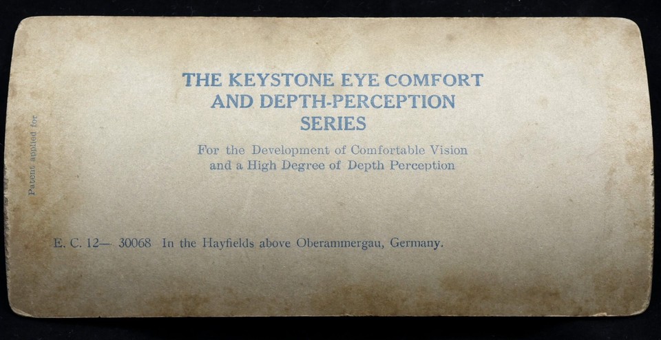 Keystone Eye Comfort & Depth Perception Testing Stereoview Oberammergau ...