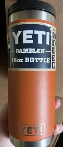 NWT YETI Rambler 18 Oz Water Bottle - Rare Clay - Retired Color | eBay