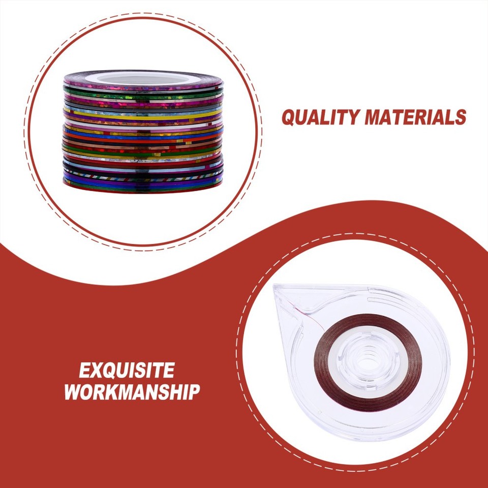 1 Set Nail Striping Tape Line Nail Decor Supplies with Dispenser nail ...