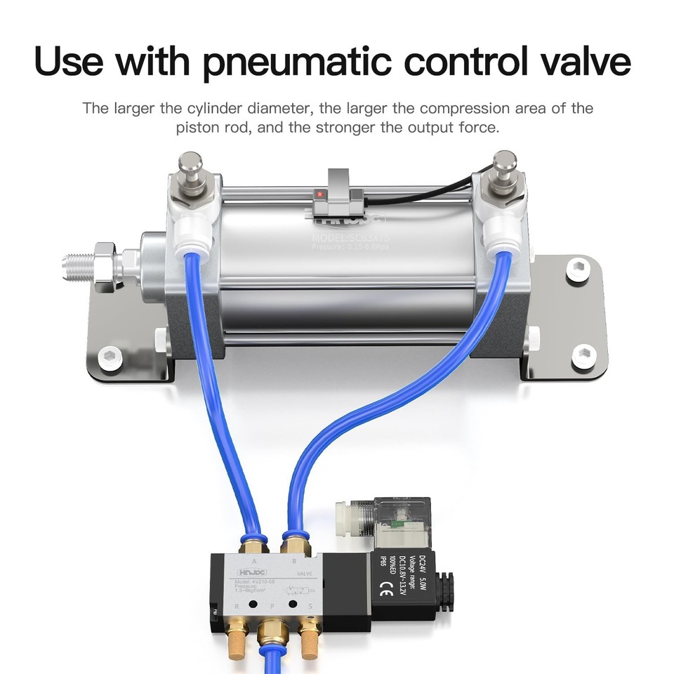 Aluminum alloy pneumatic cylinder air cylinder Bore 100mm stroke 100mm ...