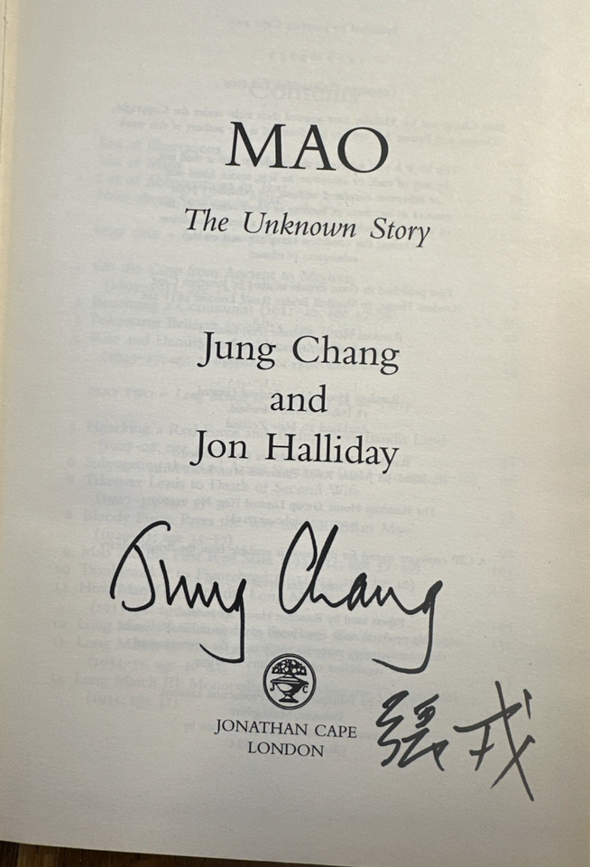 Mao: The Unknown Story by Jung Chang SIGNED 2005 UK HB 1st Jonathan ...