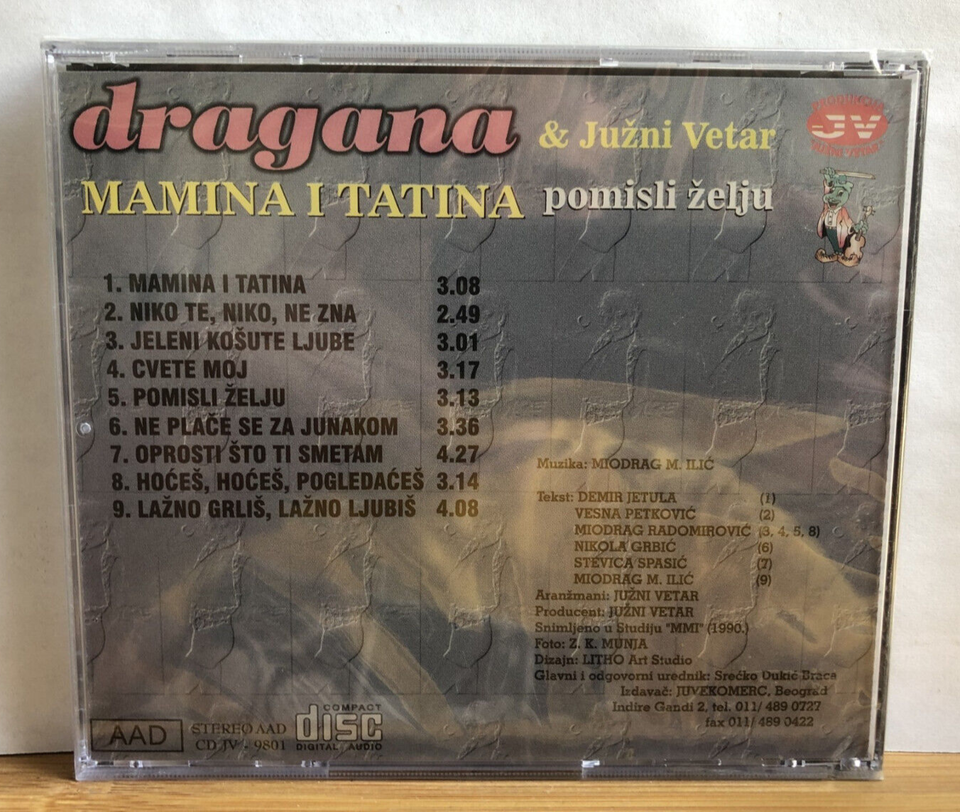 Dragana Mirkovic i Juzni Vetar Mamina I Tatina CD JV 9801 1998 | eBay