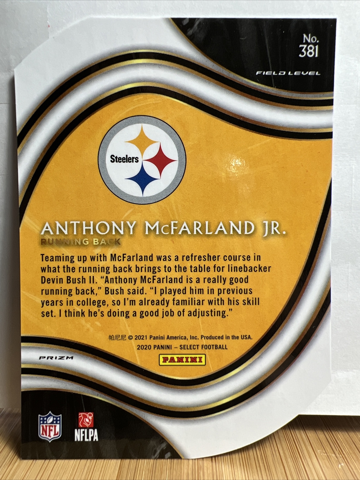 2020 Panini Select - Field Level Anthony McFarland Jr. #381 Purple ...