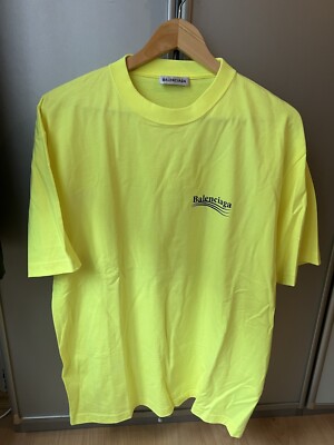 Balenciaga Herren Oversize T-Shirt Neon Gelb Tee Gr. S | eBay.de