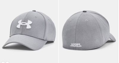 Men's Under Armour Blitzing Baseball Cap 1376700 UA Gray/White Fitted L ...