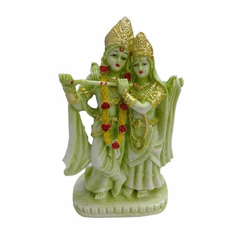 Indian Traditional Resin Radha Krishna Statue Color Green 1 Piece | eBay