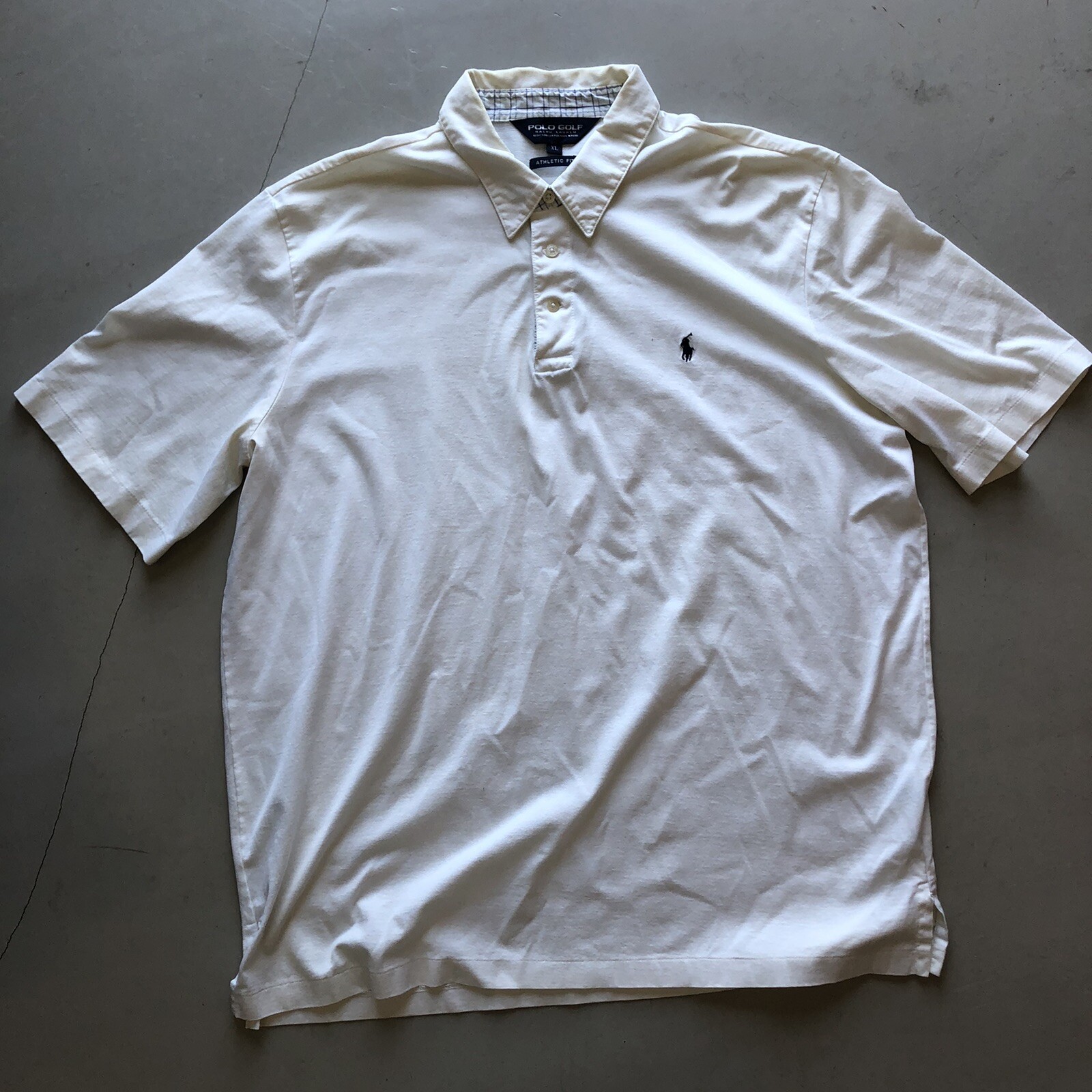 Polo Ralph Lauren White Interlock Polo Shirt Navy Blu… - Gem
