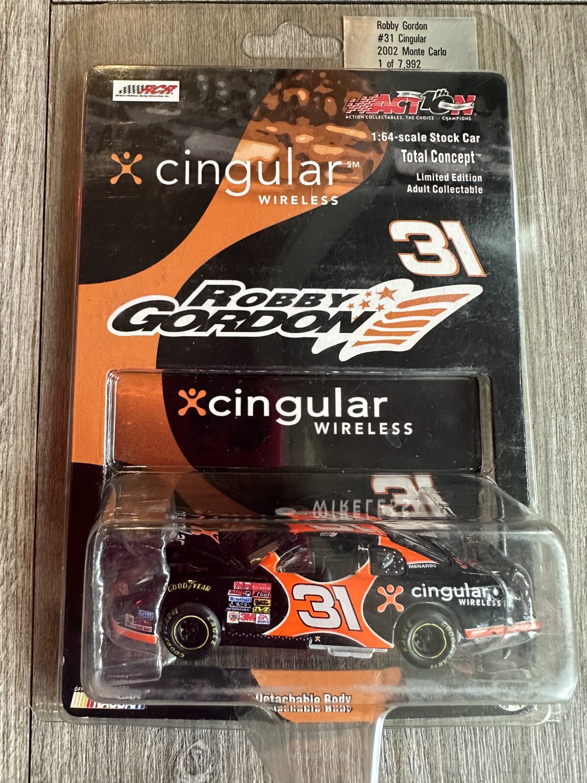 2003 Robby Gordon #31 Cingular Wireless 1:64 NASCAR Diecast Action RCCA ...
