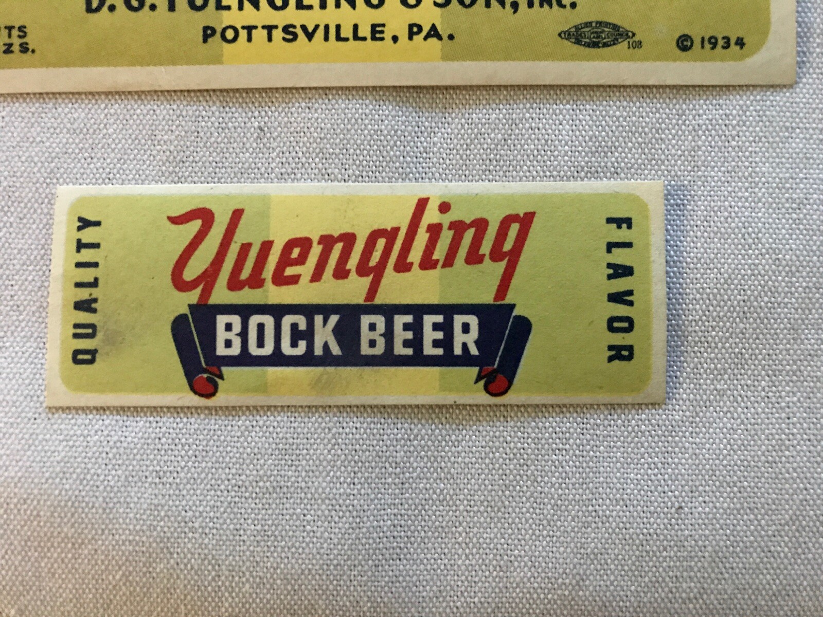 6 Different Unused Vintage Yuengling Beer Bottle Labels, Pottsville, Pa. unused | eBay