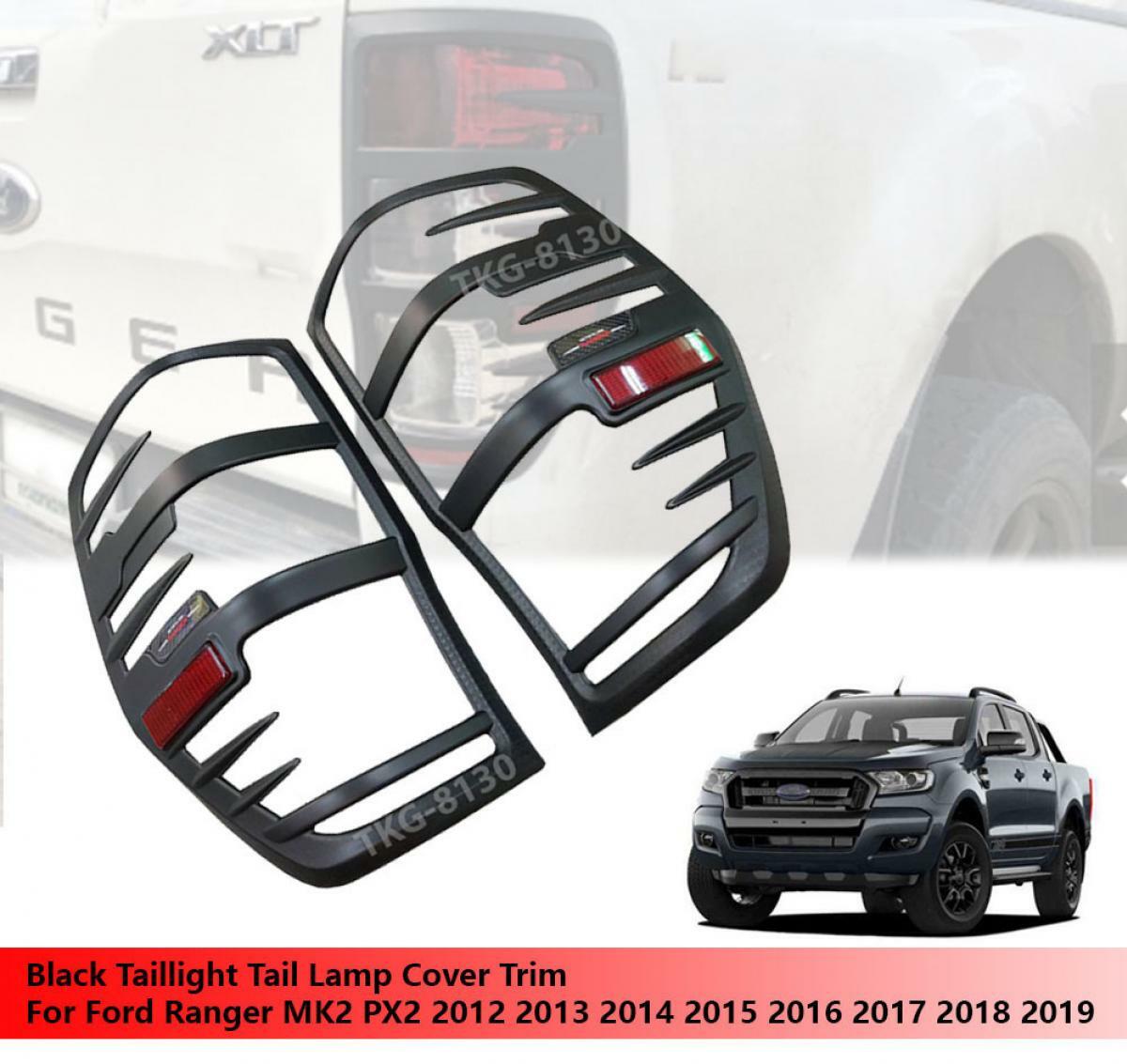 Black Taillight Tail Light Cover Trim For Ford Ranger MK2 T6 2012 ...