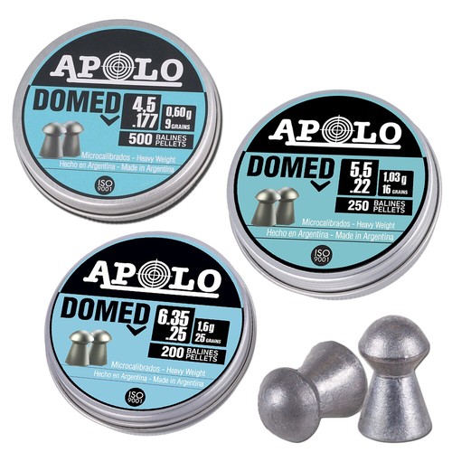 Apolo Domed Air Gun Pellets, Heavy Round Tip Pellets, .177 | .22 | .25 ...