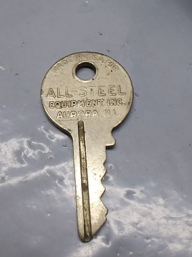 ALL-STEEL CHICAGO LOCK Co. # 1A9 Desk Drawer Trunk Padlock Coin-op Key ...