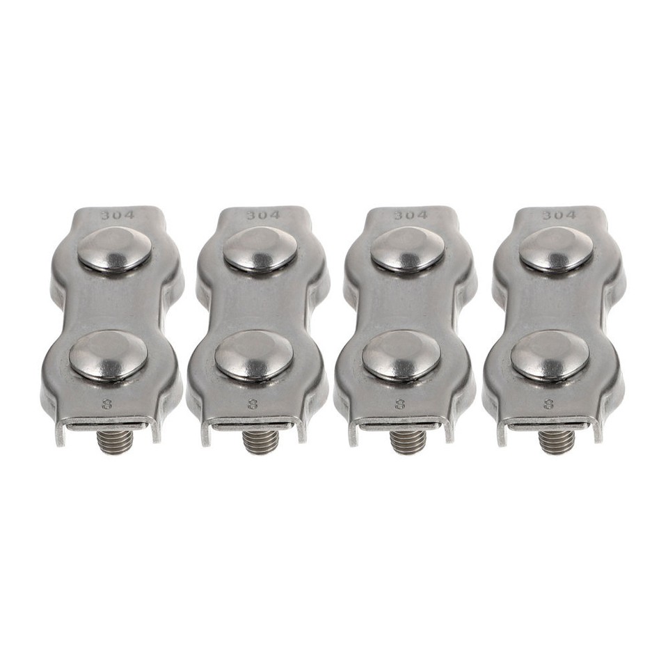 4pcs Wire Cable Clamp Steel Wire Clamp Cable Saddle Clamp Steel Rope ...