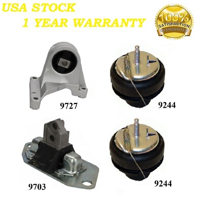 4PCS Front & Rear Motor Mount For Volvo XC70 2.5L 2003-2007, XC90 2.5L ...