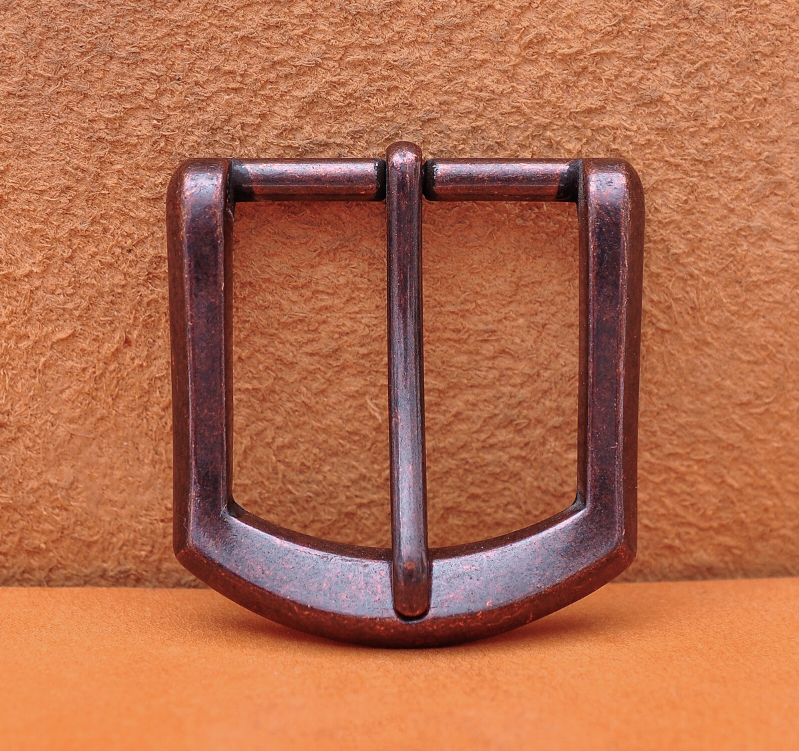 1-1/2" Antique Copper Heavy Square Single Prong Pin Clip Belt Buckle ...