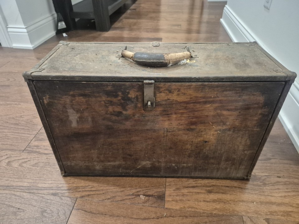 Antique Oak Wood 8 Drawer Machinists Tool Chest Box | eBay