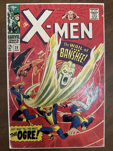 X-Men #28 1st App. Banshee Silver Age Superhero Vintage Marvel Comic ...