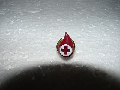 RED CROSS BLOOD BANK DONATION PIN - RED | eBay