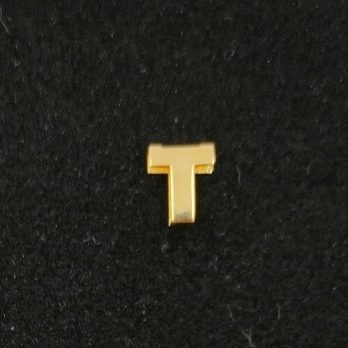 18K 750 Gold Pendant And Chain. Double T Letter Without Ring | eBay