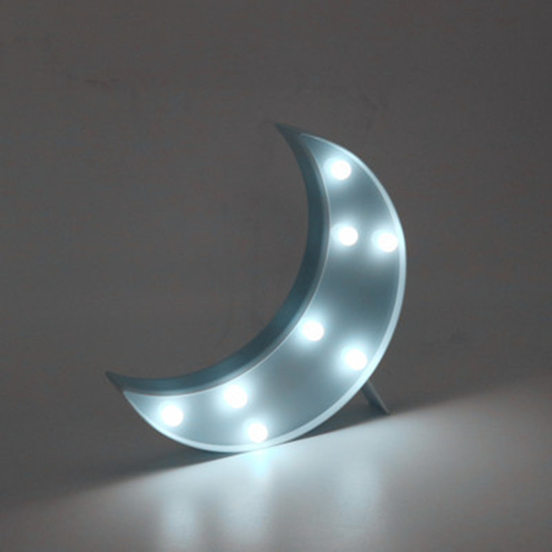 Lovely Cloud Light 3D Star Moon Night Light LED Cute Marquee For ...