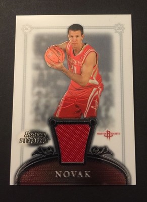 Steve Novak Rockets Marquette 2007 Bowman Sterling Jersey Signed ...