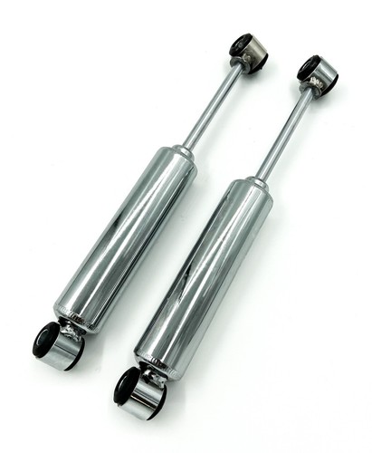 Pair Chrome Long Gas-Filled Tube Shock Absorbers For Street / Hot Rod ...
