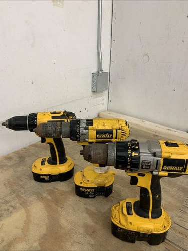 DeWalt Drill Lot DW980 DCD950 DC720 18v 14.4v With Batteries Tested No ...