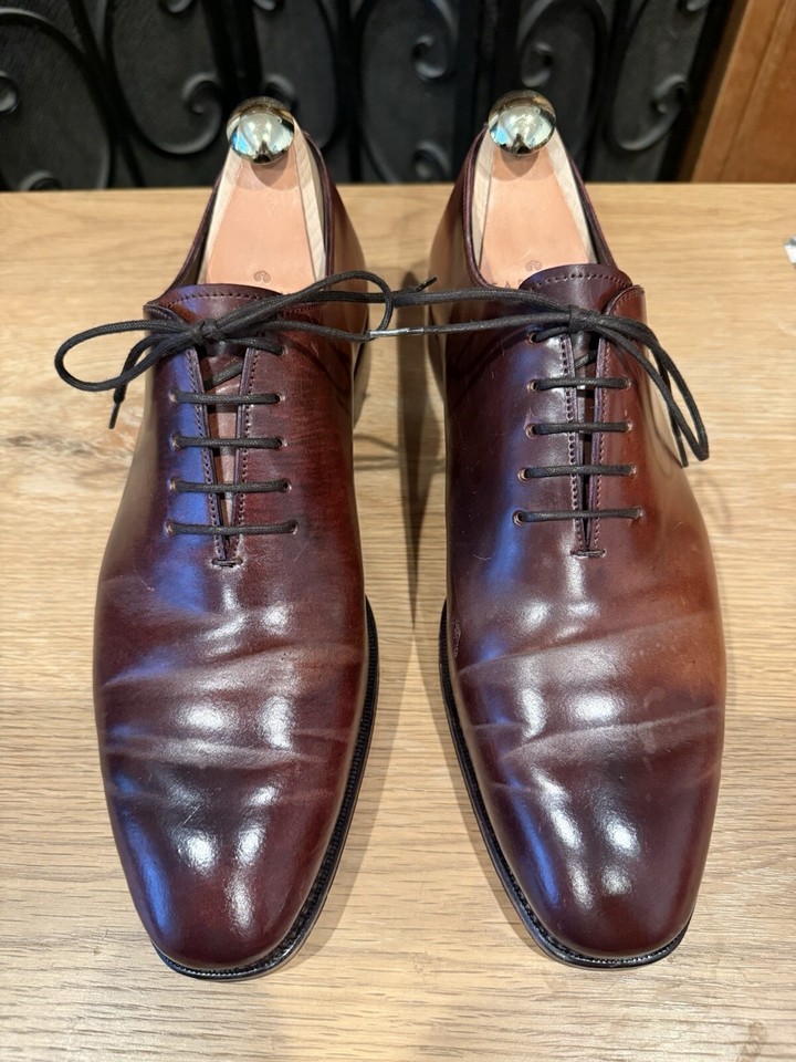 Carmina Shell Cordovan Wholecut Burgundy Marble Rain Last Size 8.5 UK ...