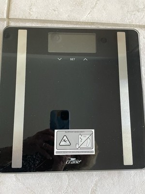CRANE (ALDI) Digital Cellular Body Weight Smart Scale, BLACK GLASS | eBay
