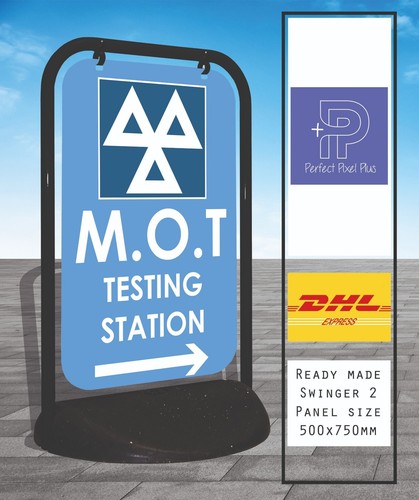 MOT TESTING STATION Pavement Sign Garage Advertising Shop A-Board ...