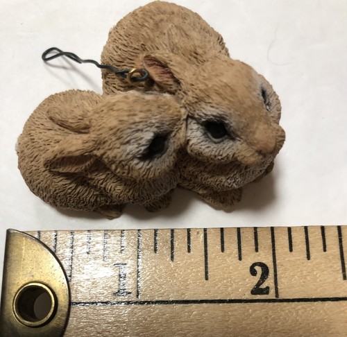 STONE CRITTERS Bunny Rabbit Couple Ornament SCO-519 Figurine 2x2x1” | eBay