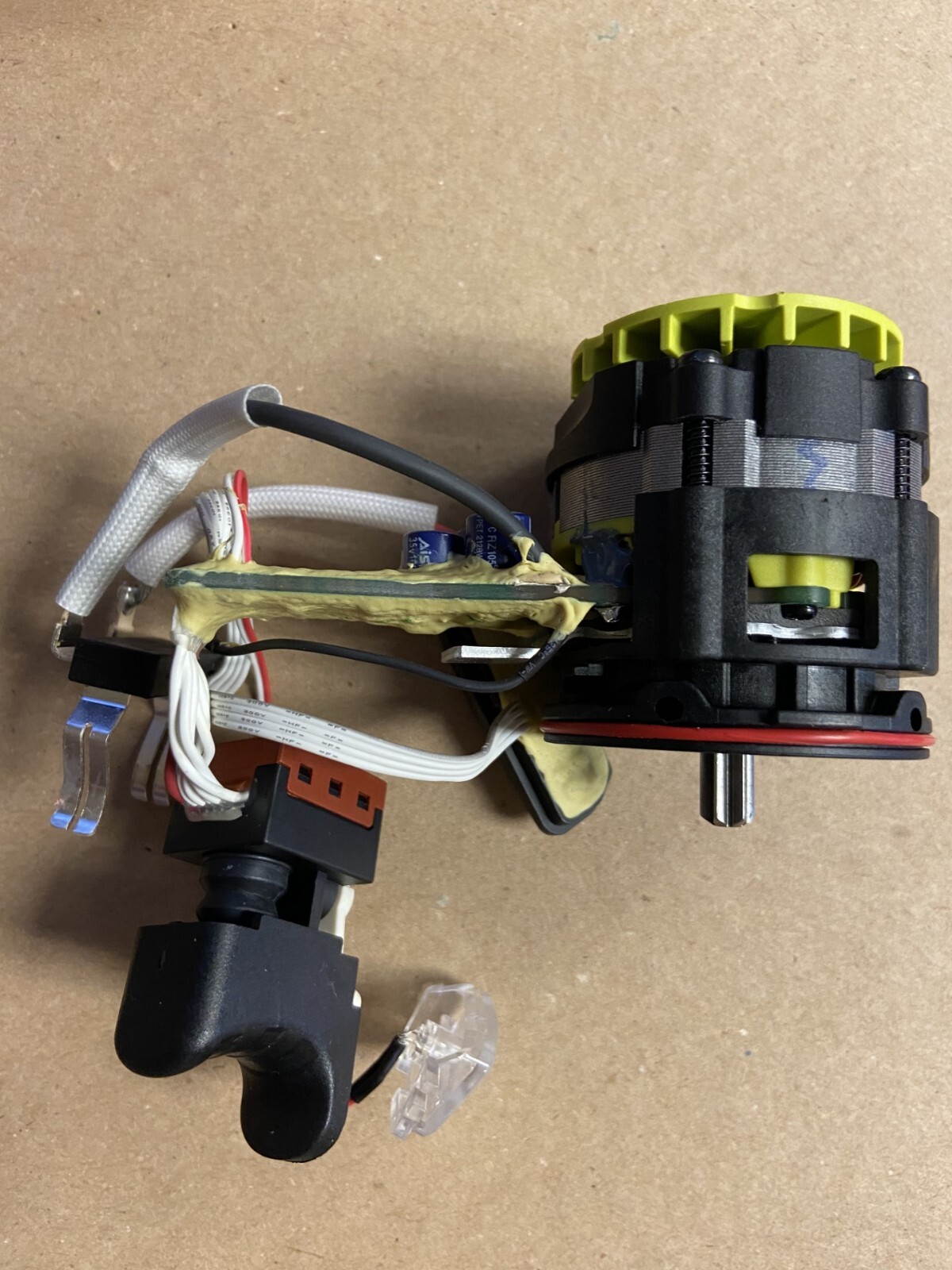 Ryobi Motor PCB and Pinion Assembly 206115004 for PBLID02 Impact Driver ...