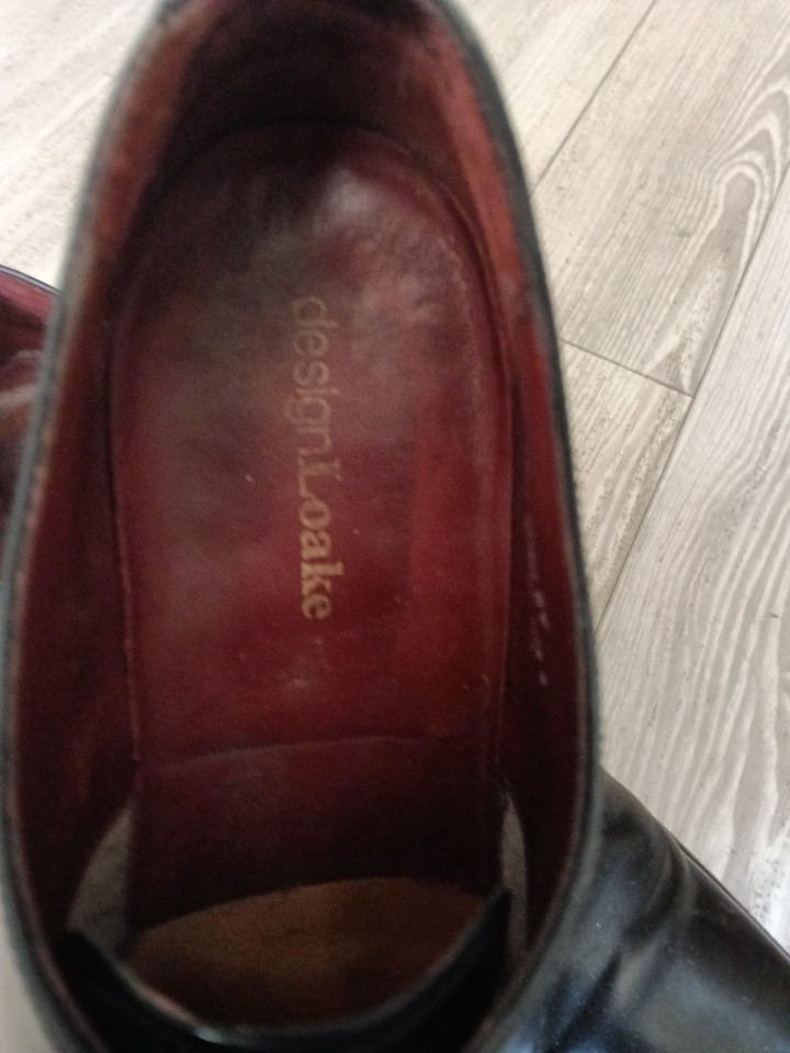 Loake Design Ridley Black Shoes UK9 Leather Formal Office Goodyear ...