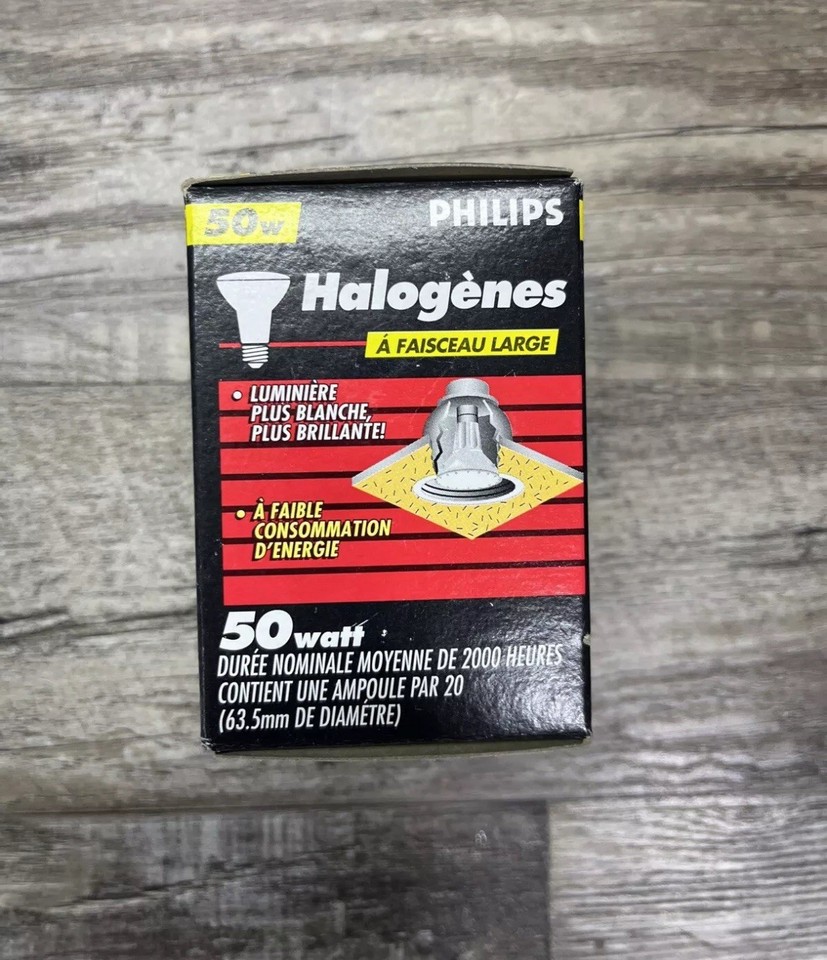 4 lot NEW PHILIPS MASTER LINE HALOGEN 50W NARROW FLOOD 50PAR20/HAL/120V ...